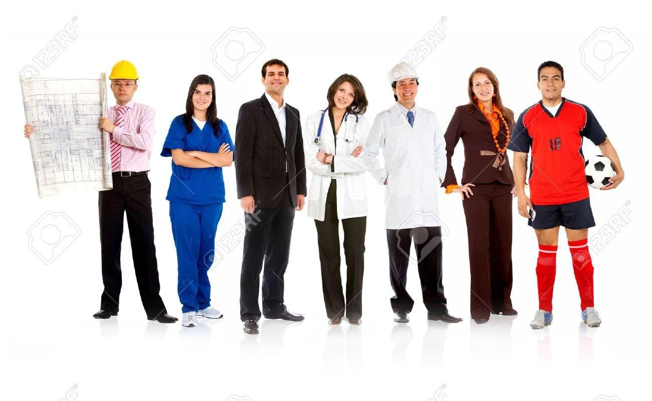 7687275-Group-of-people-with-different-professions-isolated-over-a ...